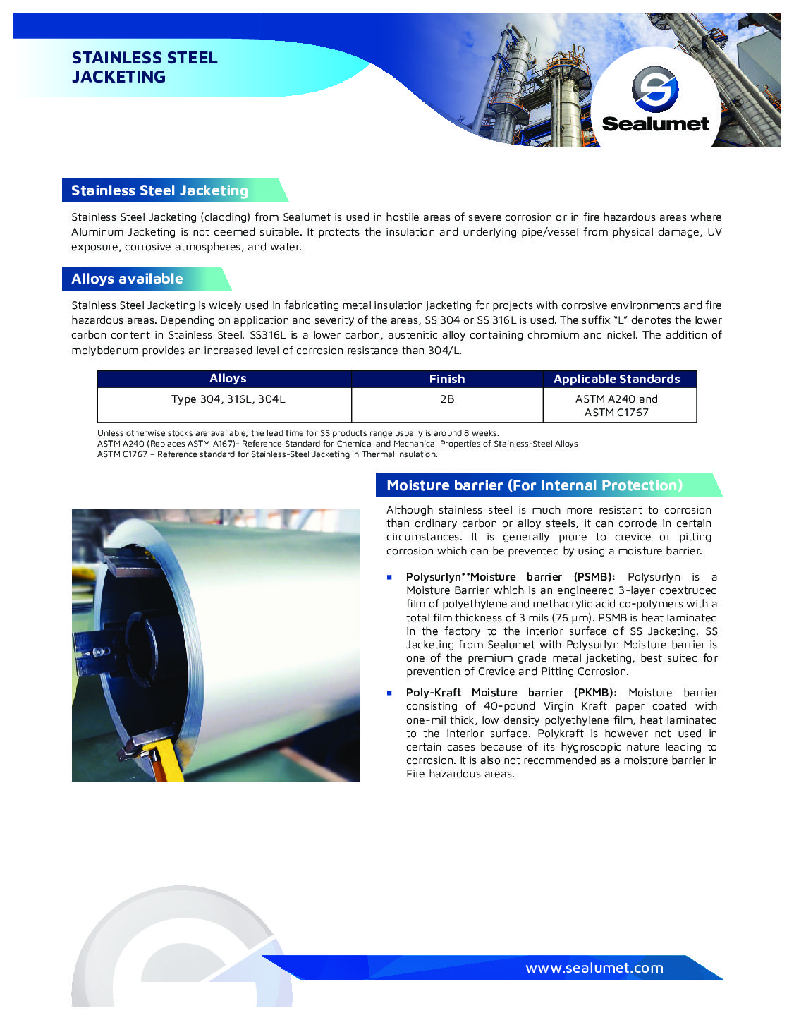 Stainless Steel Jacketing | Epic Maintenance Limited